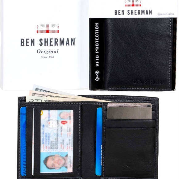 Ben Sherman | Bags | Ben Sherman Mens Manchester Slim Bifold Fullgrain ...